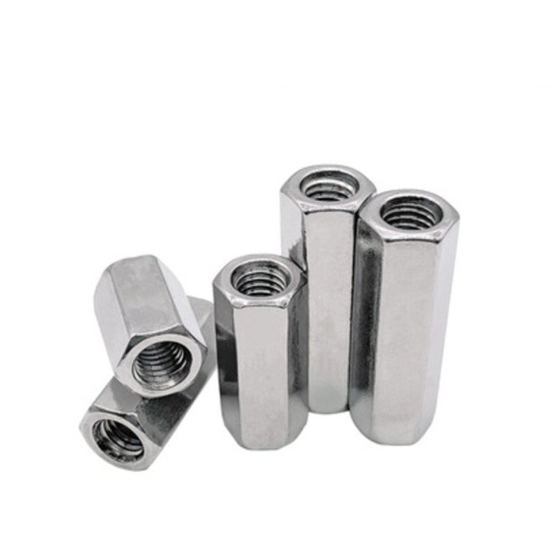 M3 M4 M5 M6 M8 M10 M12 304 Stainless Steel Rod Long Coupling Nut Hex ...