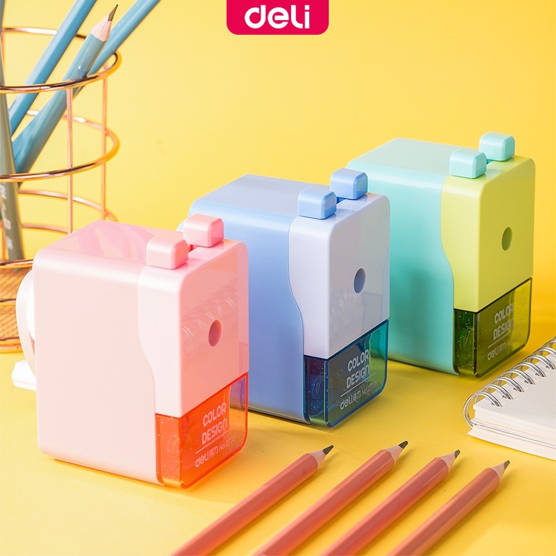 Deli 739 Rotary Pencil Sharpener Hand Crank Manual Mechanical Pencil ...