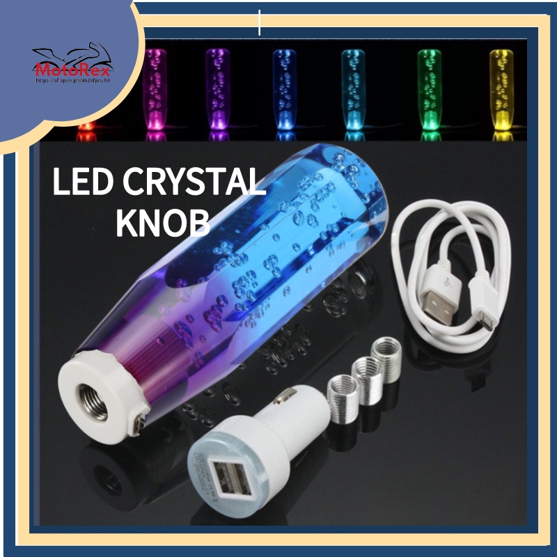 Universal Colorful LED Crystal Shifter Lever Crystal Bubble Style Shift ...