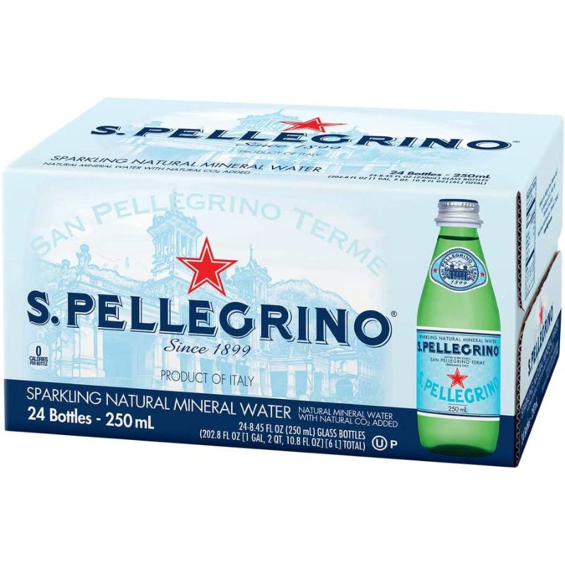 San Pellegrino Sparkling Natural Mineral Water 250ml x 24 Bottles | Shopee Philippines