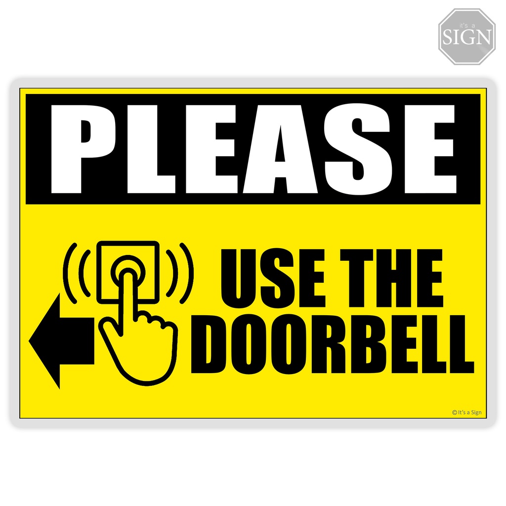 Use the Doorbell Ring Sign - Laminated Signage - A4 / A5 Size | Shopee ...
