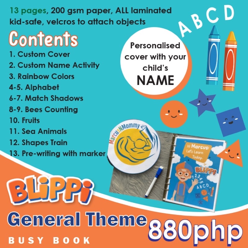 Blippi Busy Books By Marcusnmommy General Or Vehicles Theme Shopee