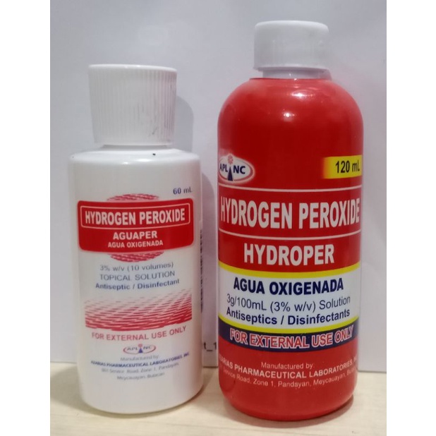 Hydrogen Peroxide 60mL/120mL (Aguaper/Hydroper) | Shopee Philippines