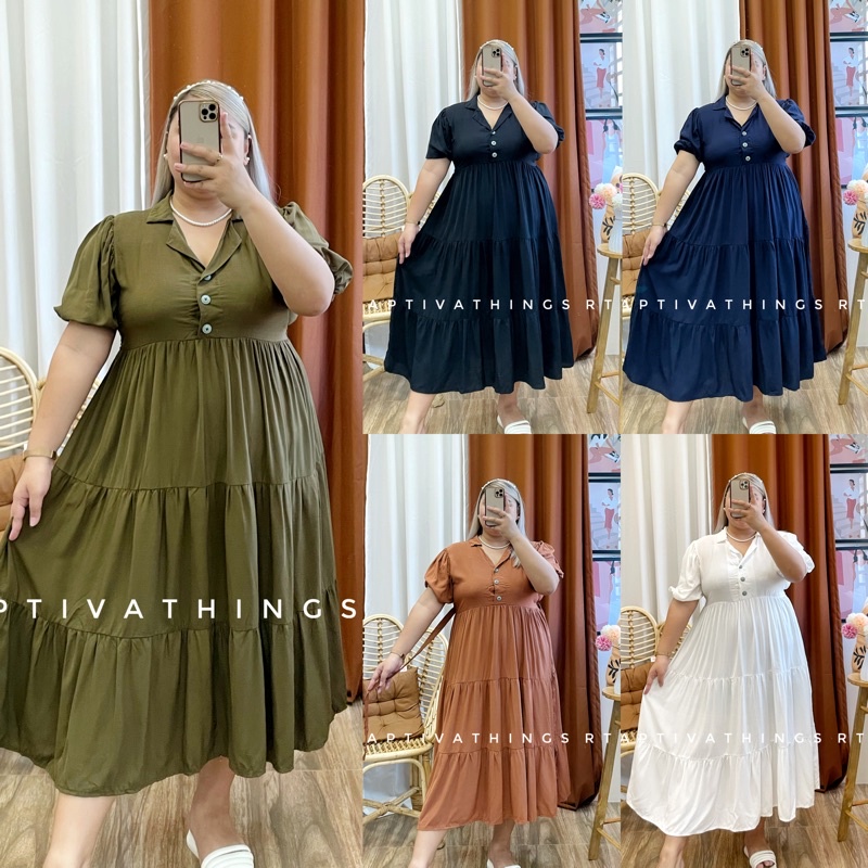 PLUS SIZE XL-3XL Tami Maxi Button Dress | Shopee Philippines