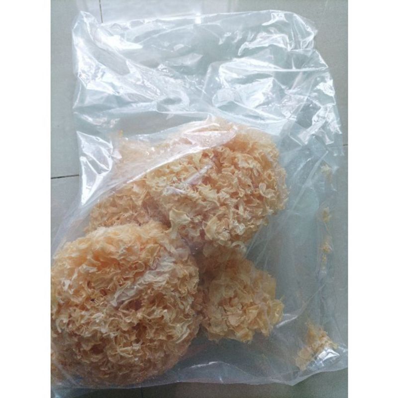 PUTIH 1kg 1 KG 1000 G GR GRAM WHITE EAR MUSHROOM BAI MU ER WHITE DRIED ...