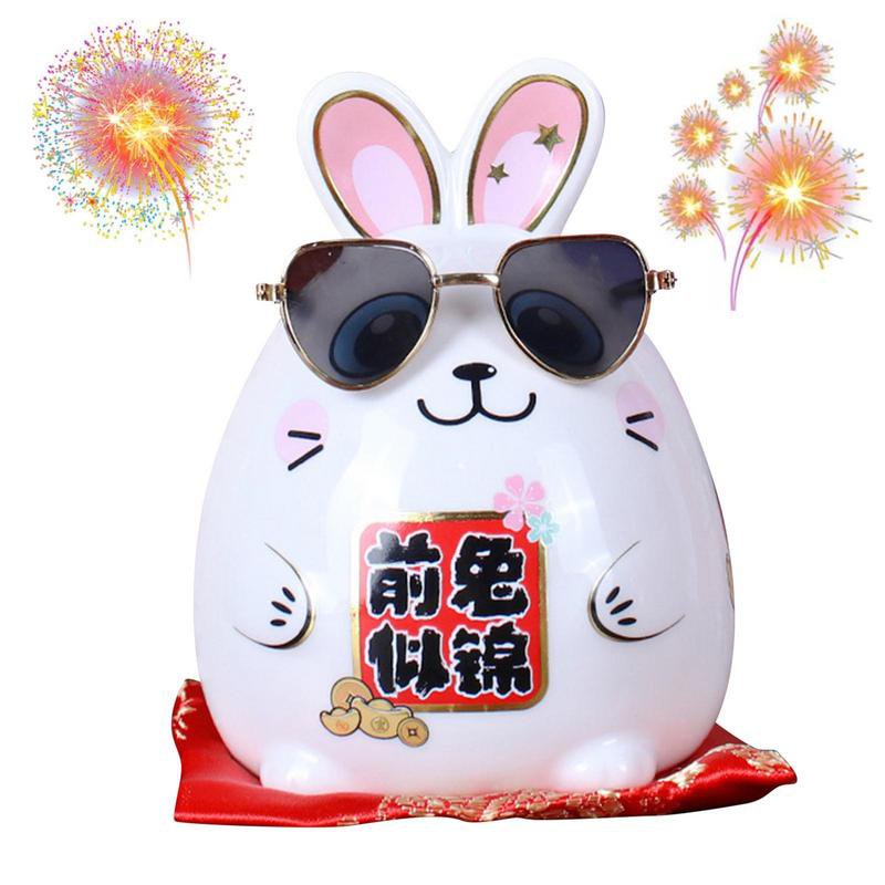 Chinese Rabbit Bank Chinese New Year Rabbit Piggy Bank Coin Storage ...