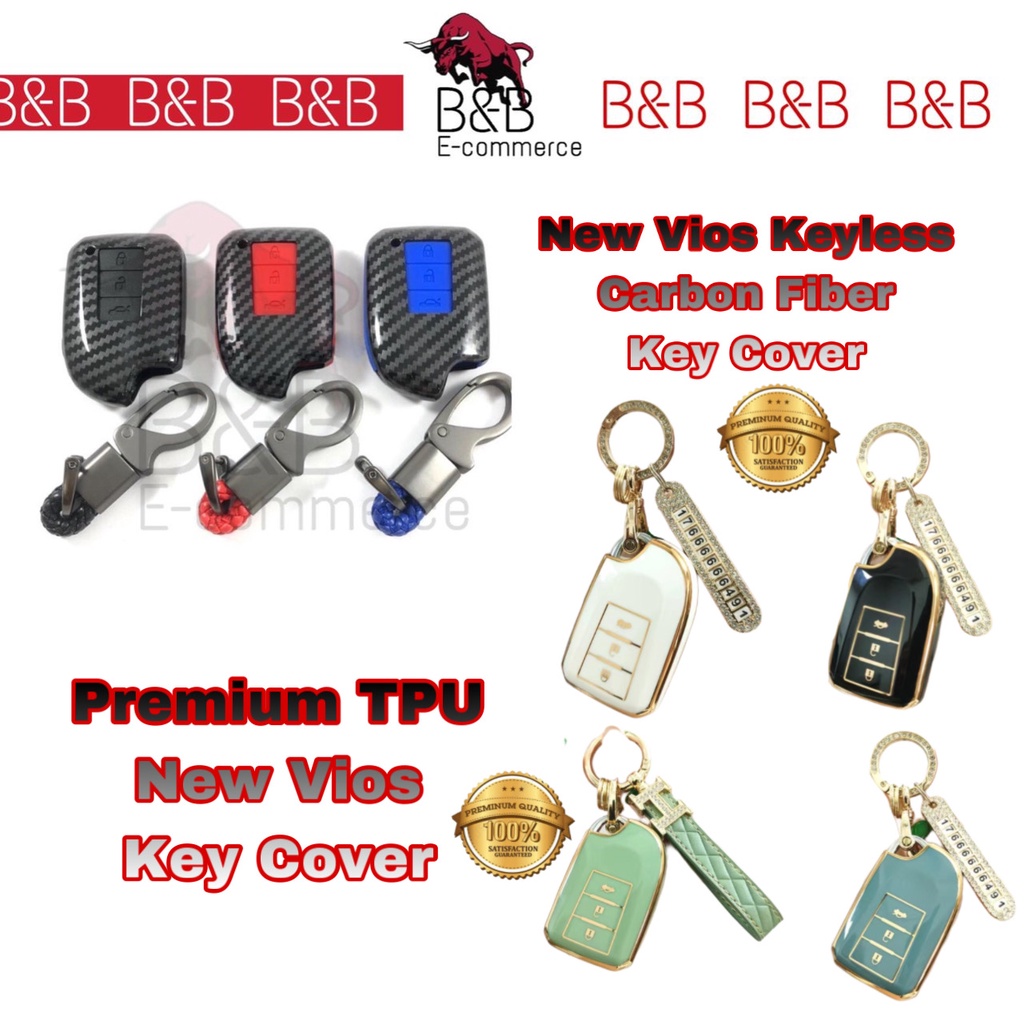 Toyota Vios Yaris New Design Premium TPU Keyless Remote Carbon Fibre ...