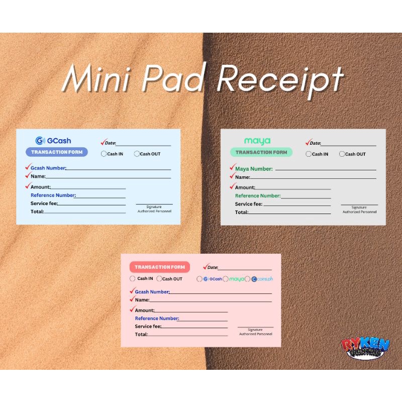 GKash/Maya Mini Pad/Transaction form | Shopee Philippines