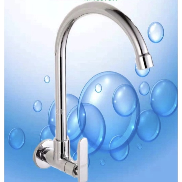 YACHI STAINLESS STEEL WATER FAUCET WALL MOUNTING WATER TAP FOR BASIN ...