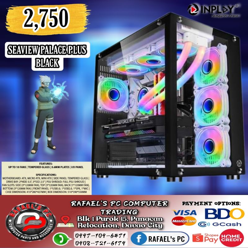 INPLAY SEAVIEW PALACE GAMING CASE ATX/MATX | Shopee Philippines