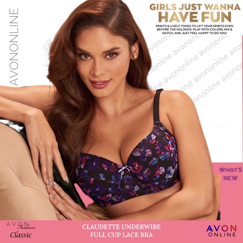 AVON Claudette Underwire Full Cup Lace Bra | Shopee Philippines