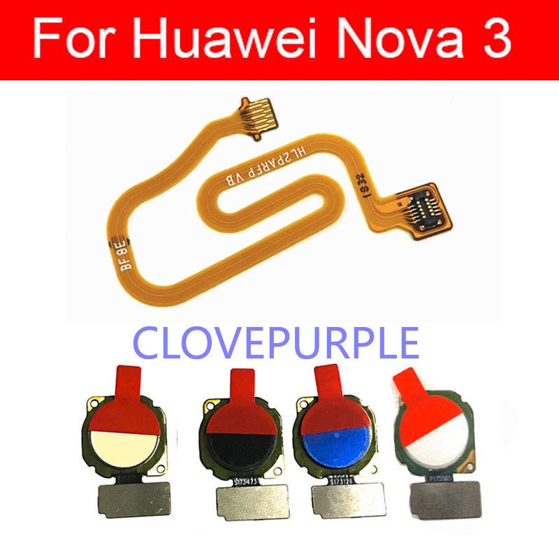 Home Button Flex Cable For Huawei Nova 3 Nova3 PAR-AL00 PAR-LX1 PAR-LX1M PAR-LX9 PAR-TL20 Return ...