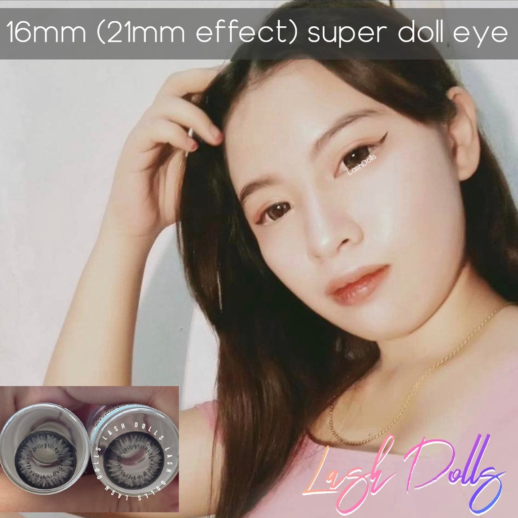 Sparkle Miyuki Black Contact Lens 16mm (21mm effect) Super Doll Eye ...