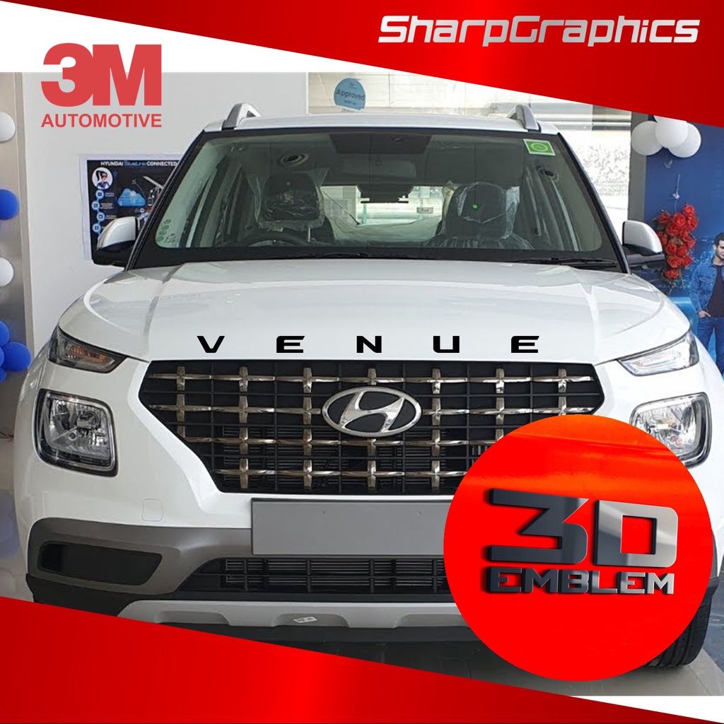 Hyundai Venue 3D Hood Emblem Set | Shopee Philippines