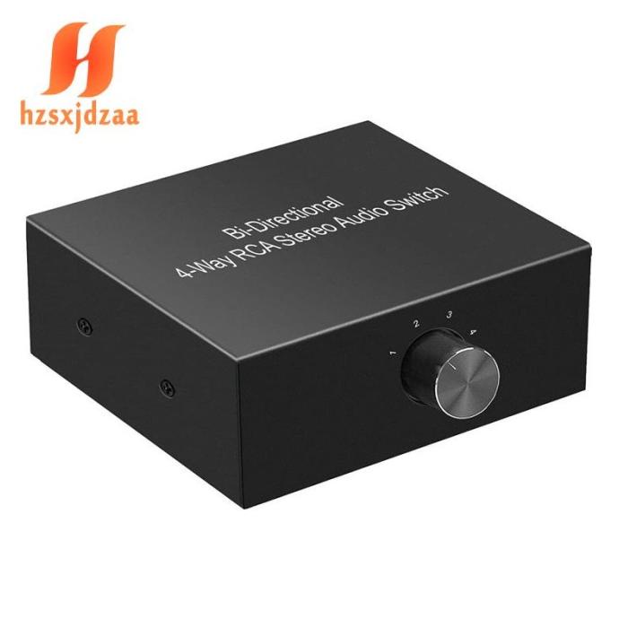 4-way Stereo L/R Sound Channel Bi-Directional Audio Switcher | Shopee ...