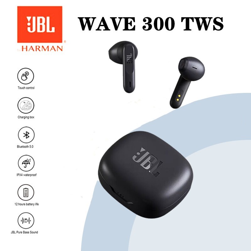 JBL Wave 300 TWS True Wireless Earbuds Bluetooth Noise Cancelling ...