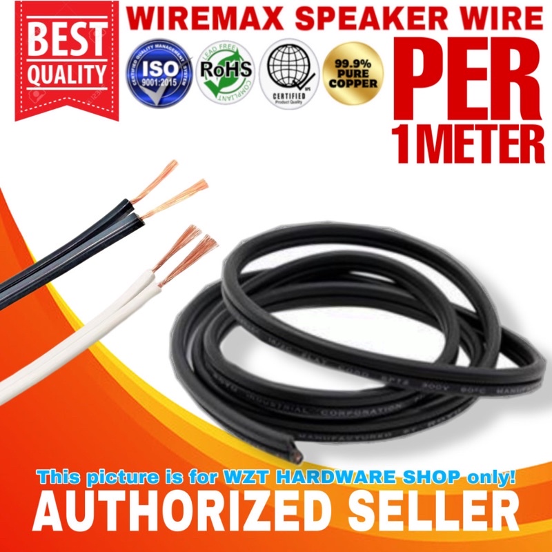 WIREMAX (PER 1METER )FLAT CORD WlRE (18/2 - 0.75mm & 22/2 -0.3mm &16/2 ...
