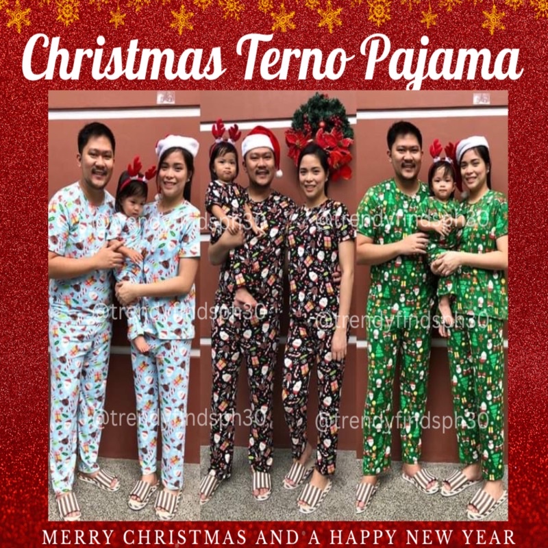 CHRISTMAS IX / FAMILY TERNO PAJAMA / Kid and Adult Sleepwear / Holiday ...