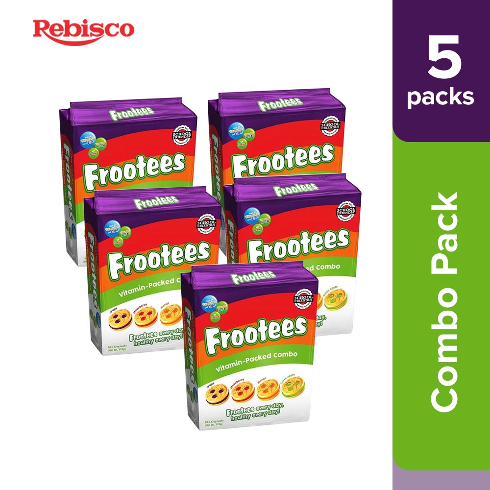 Frootees Combo Cookie Sandwich 32g x 10pcs (Set of 5) | Shopee Philippines