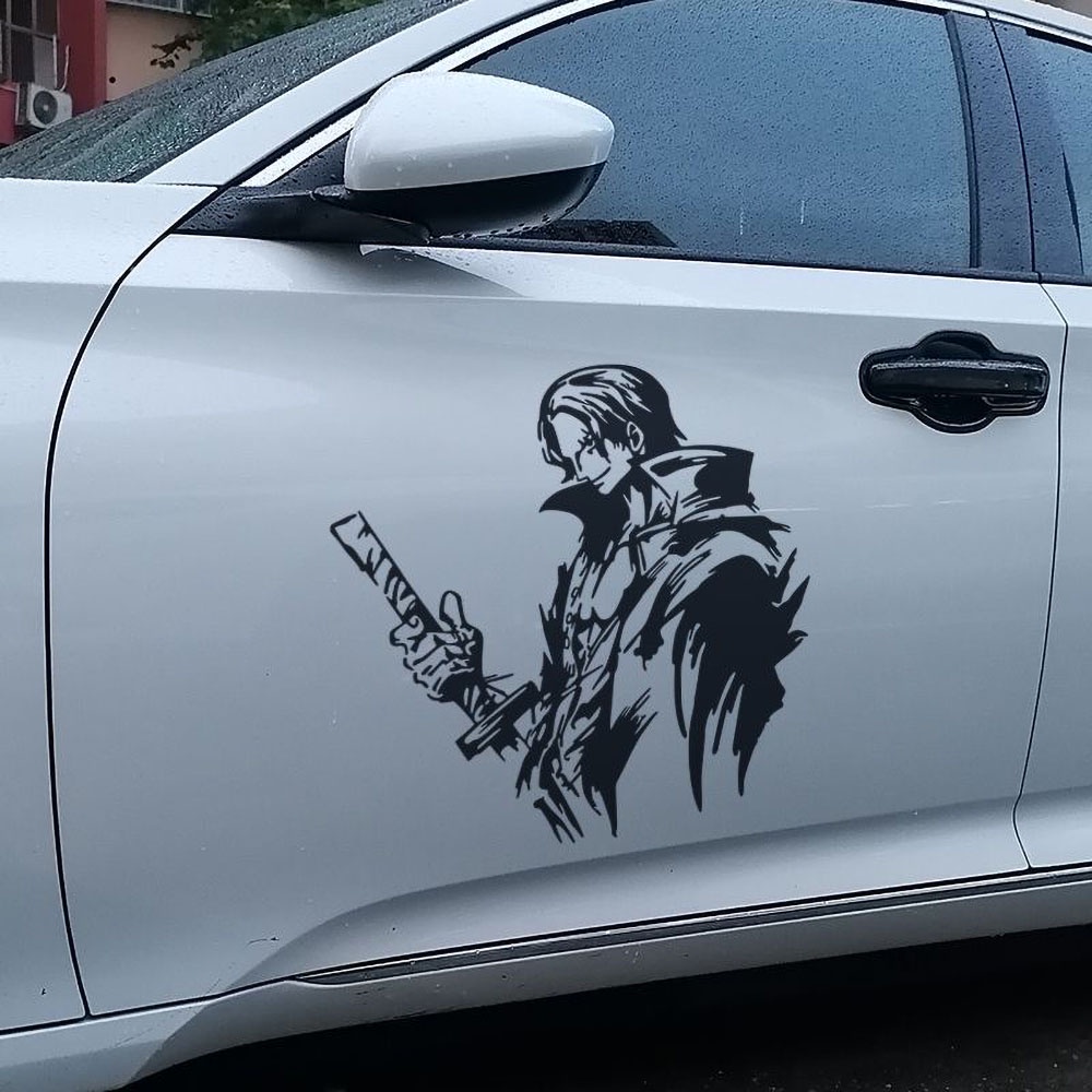 "One Piece" Red Hair Shanks Cartoon Characters Car Body Stickers Large ...