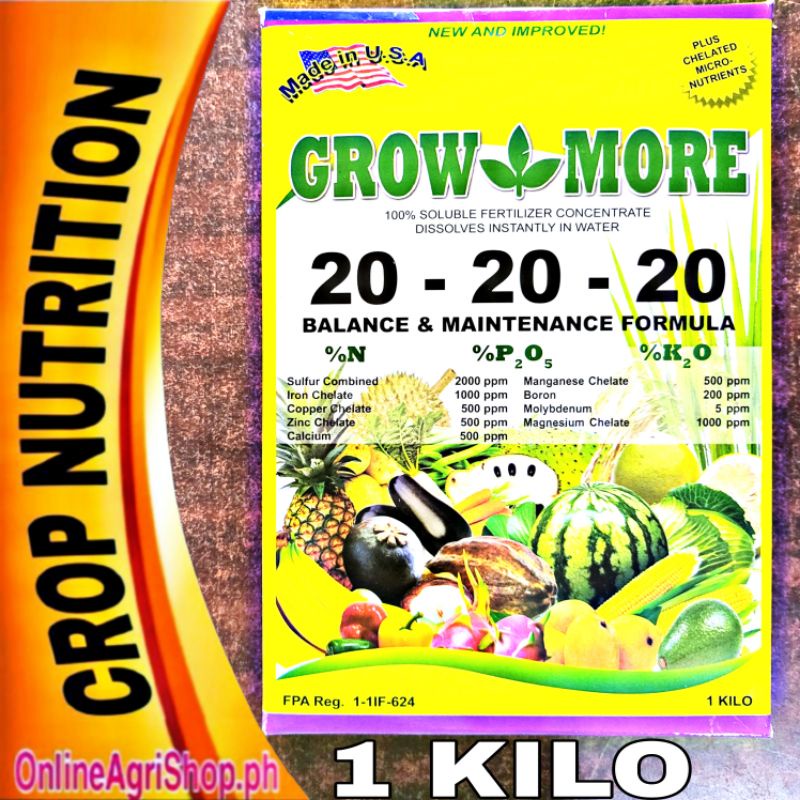 GROW MORE 20-20-20 BALANCE AND MAINTENANCE FORMULA FOLIAR FERTILIZER (1 ...