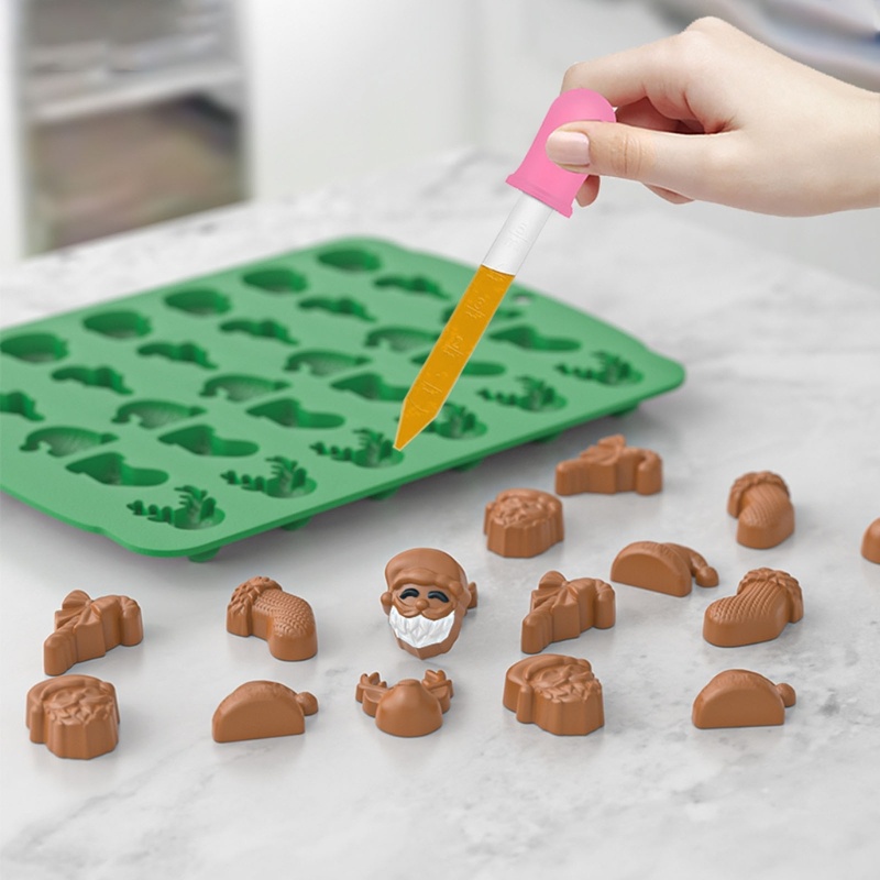 HL 3 PCS Fondant Moulds Silicone Material Cake Decorating Gadget Baking ...