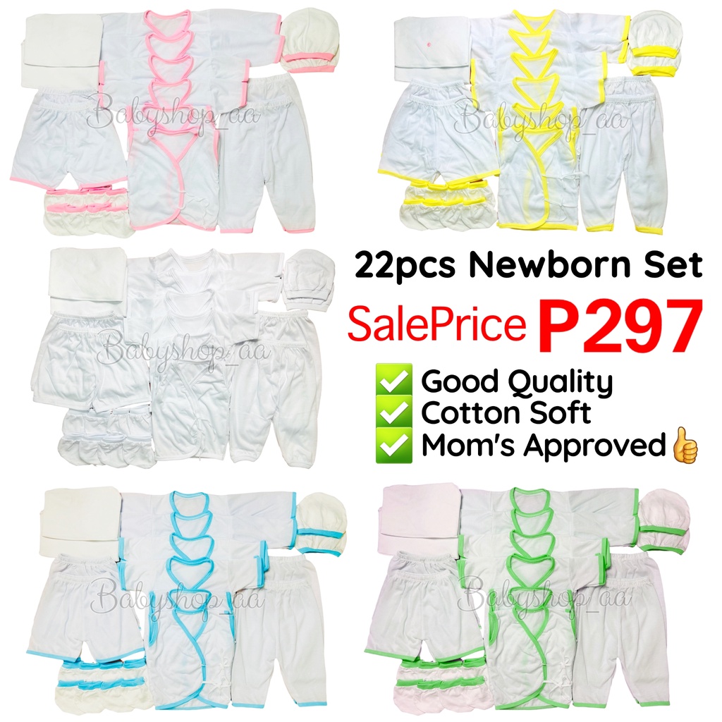 22pcs Newborn Semi Cotton Set / Baru baruan Baby Needs | Shopee Philippines