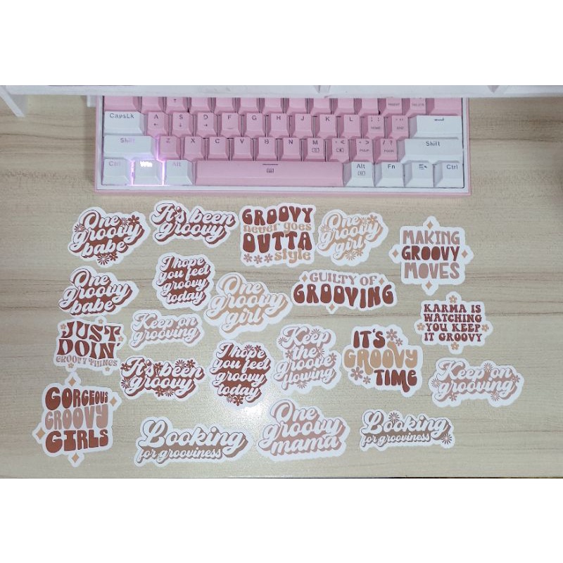 61pcs Groovy Cute Stickers l Aesthetic Sticker l Sticker Set | Shopee ...