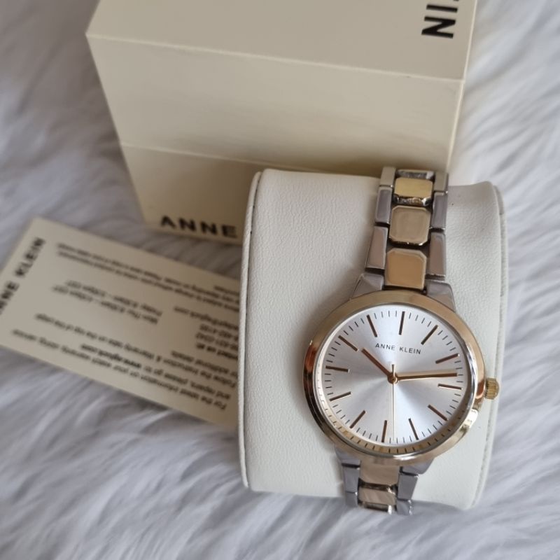 Original Anne Klein silver /gold tone women's watch | Shopee Philippines