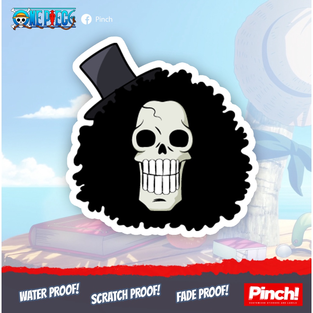 One Piece Sticker - Brook 4pcs | Shopee Philippines