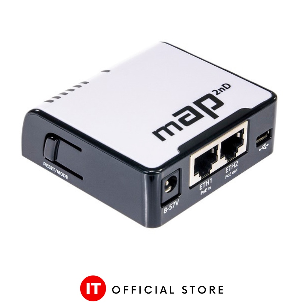 MikroTik Map Dual-Chain 2.4Ghz Micro Ap With 2 X Ethernet And Poe Out ...