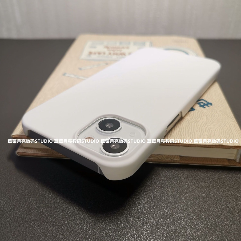 Pure white half wrapped hard shell iphone 16 pro max case 12/13/14pro ...