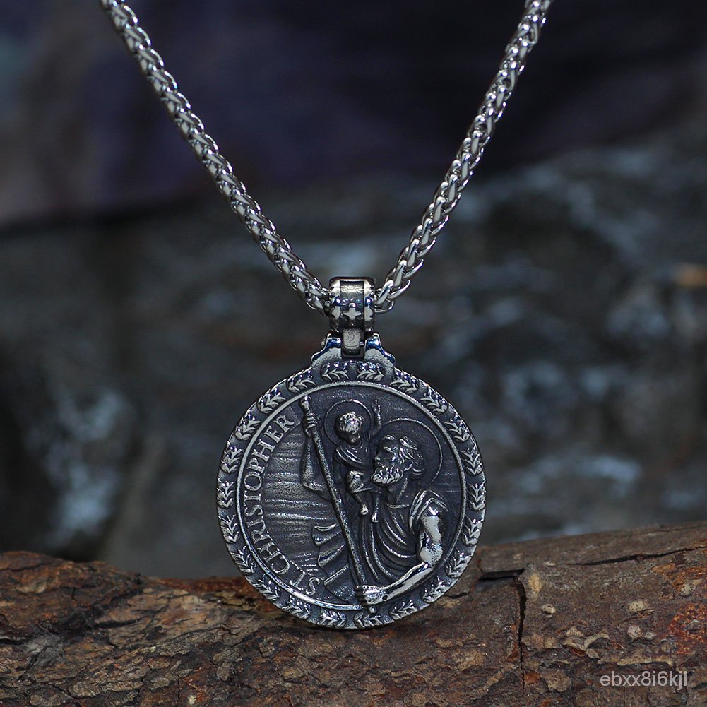 St Michael Archangel Catholic Medal Stainless Steel Amulet Necklace ...