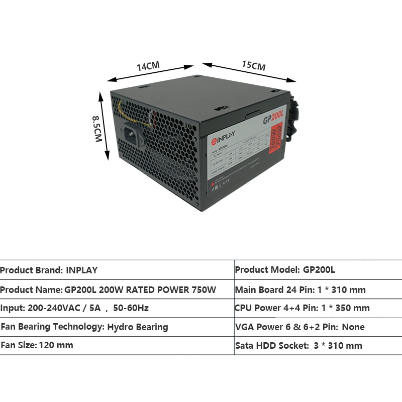 INPLAY GP-SERIES GENERIC POWER SUPPLY GP200/GP200L/GP250L/GP300L POWER ...