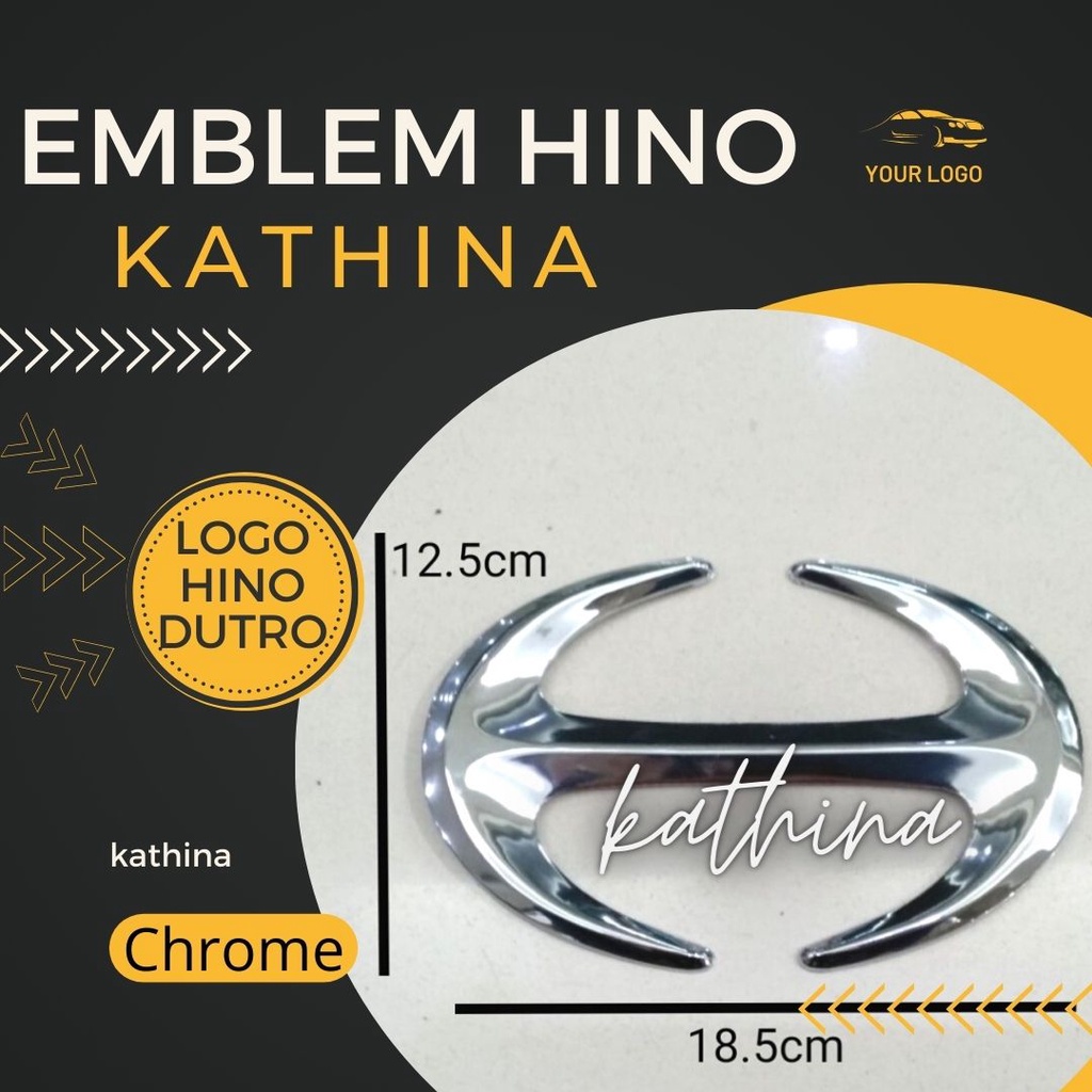 Hino Dutro Logo Emblem Stick-on Model Chrome Color | Shopee Philippines