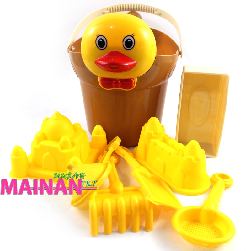 CHILDREN'S TOY DUCK YP27 SAND PALACE MOLDING SHOVE AND SAND FORK ...