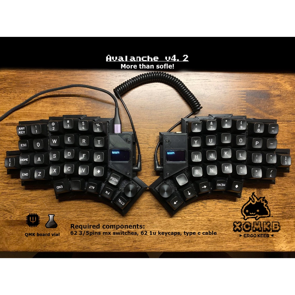 Avalanche 4.2 60% Split Mechanical Keyboard qmk via vial | Shopee ...