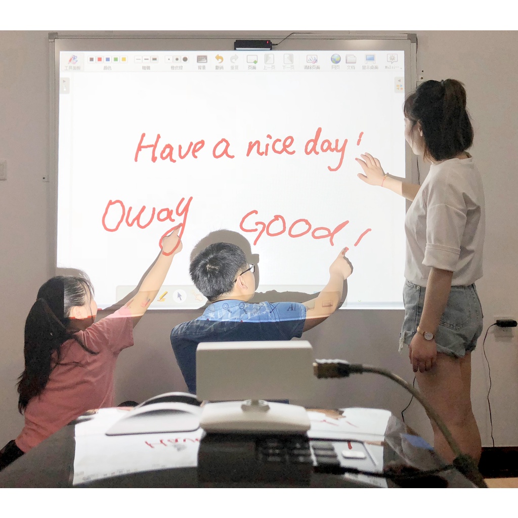 65/75/86/100/110 Inch finger multi touch screen smart LCD display meeting room electronic ...