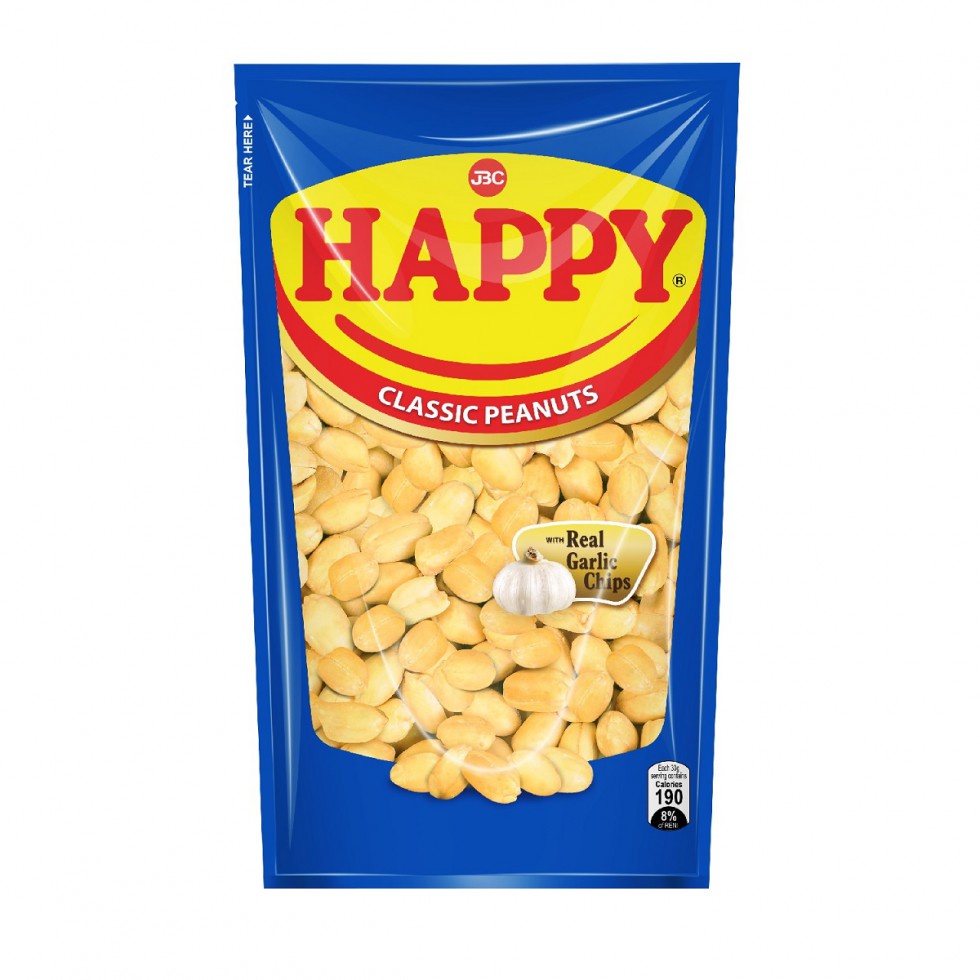 Happy Classic Peanuts With Real Garlic Chips 100g | Shopee Philippines