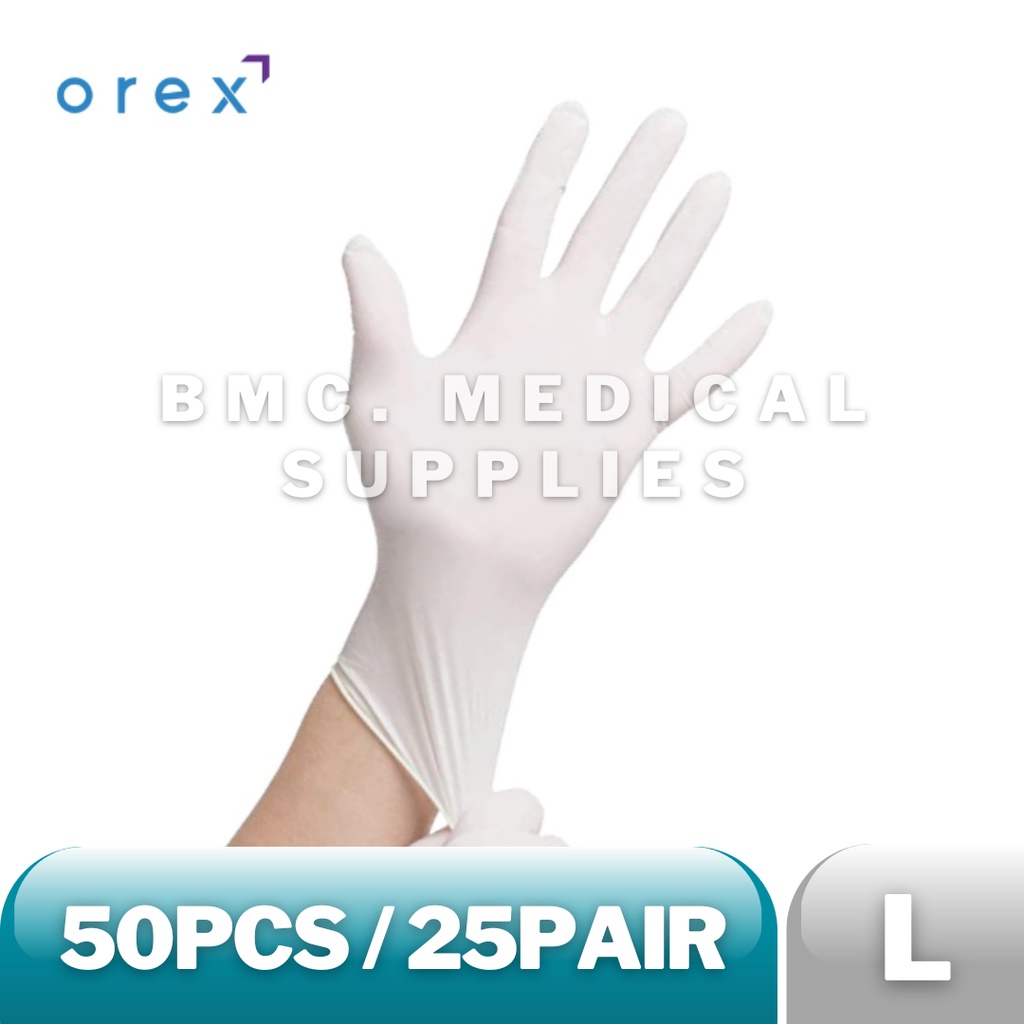 [OREX] (NO BOX INCLUDED!) 50PCS Latex Examination Gloves | Small ...