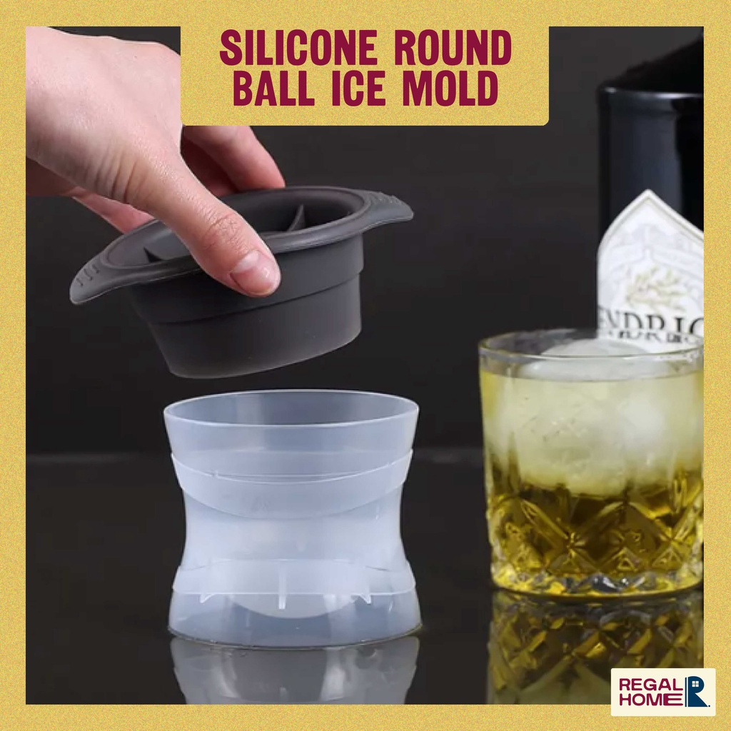 Silicone Ball Ice Mold Big Ice Sphere Whiskey Ice Molder Round Ice Box ...