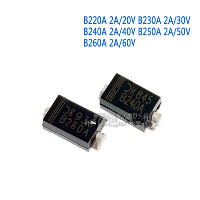 10PCS/LOT B220A B230A B240A B250A B260A-13-F Shoteki Diode 2A60V Patch ...