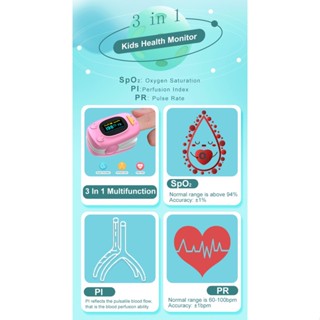 HealthTree Care Baby Pulse Oximeter Kids Fingertip SpO2 Blood Oxygen ...