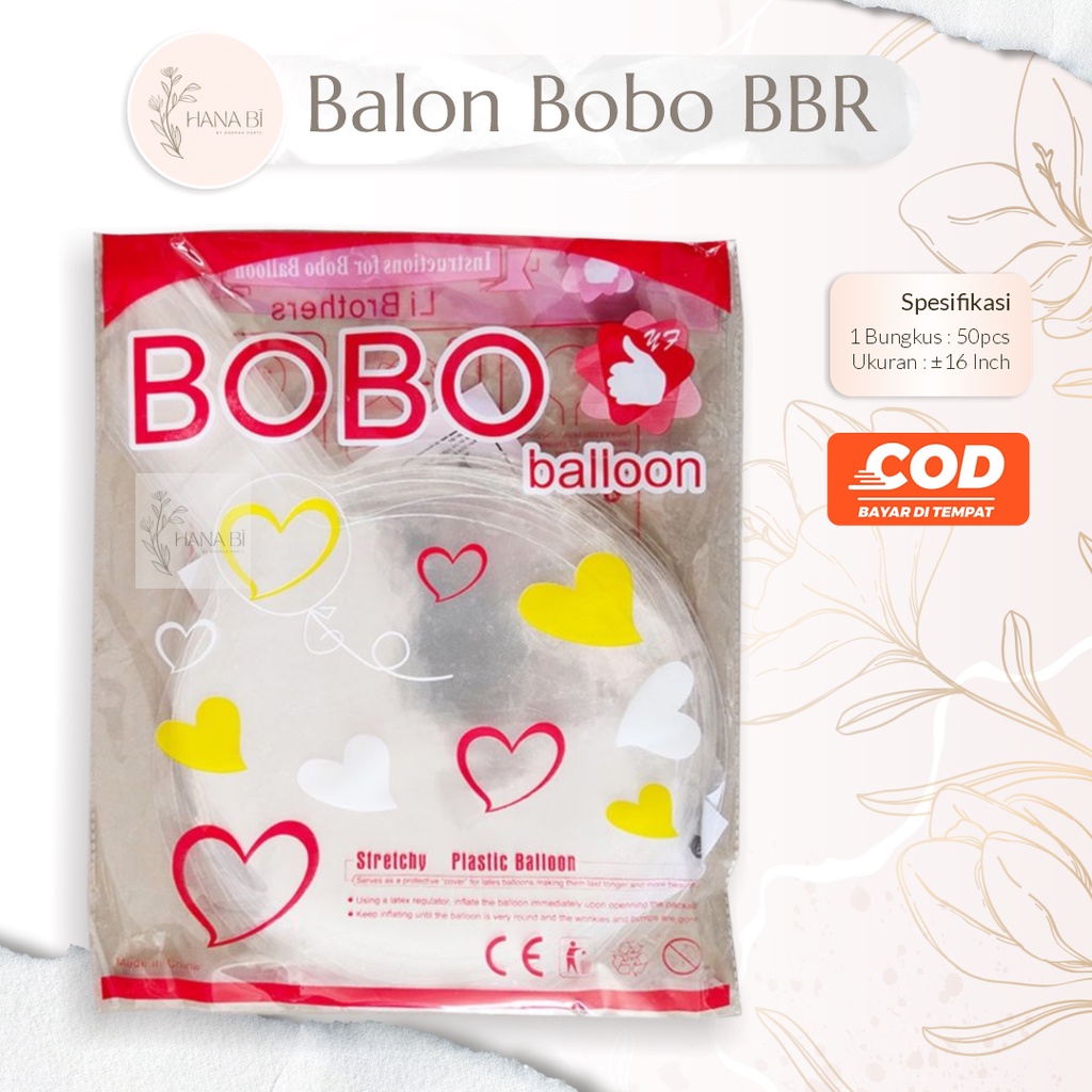1 Pack of Bobo Balloons, 50pcs Transparent Clear 18 Inch PVC Balloons ...