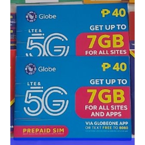 Globe sim card 5G LTE sim card prepaid tri-cut sim card | Shopee ...