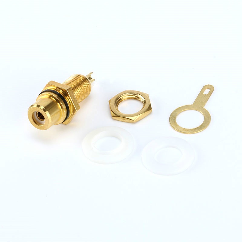 RCA Female Socket Connector Chassis Panel Mount Adapter Audio Terminal ...