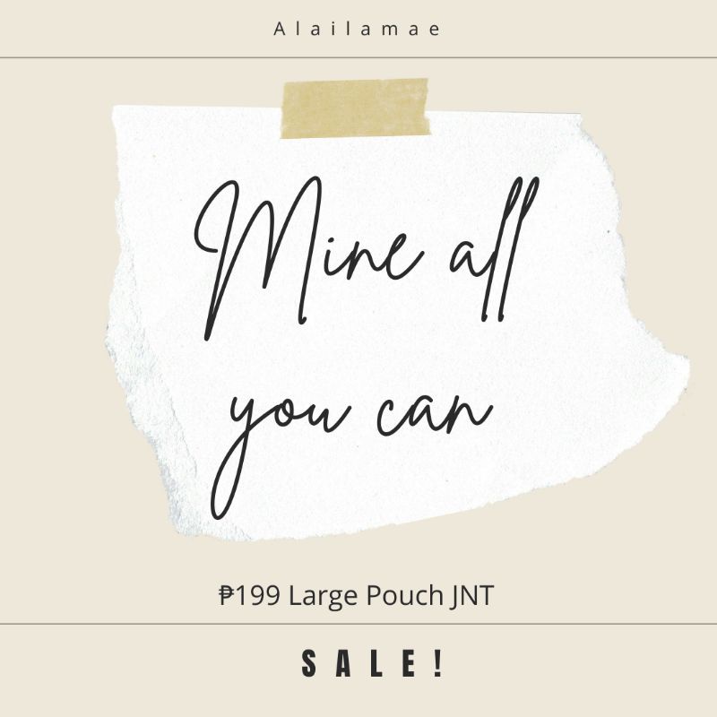 CHECKOUT LINK FOR MINE ALL YOU CAN LARGE POUCH JNT | Shopee Philippines