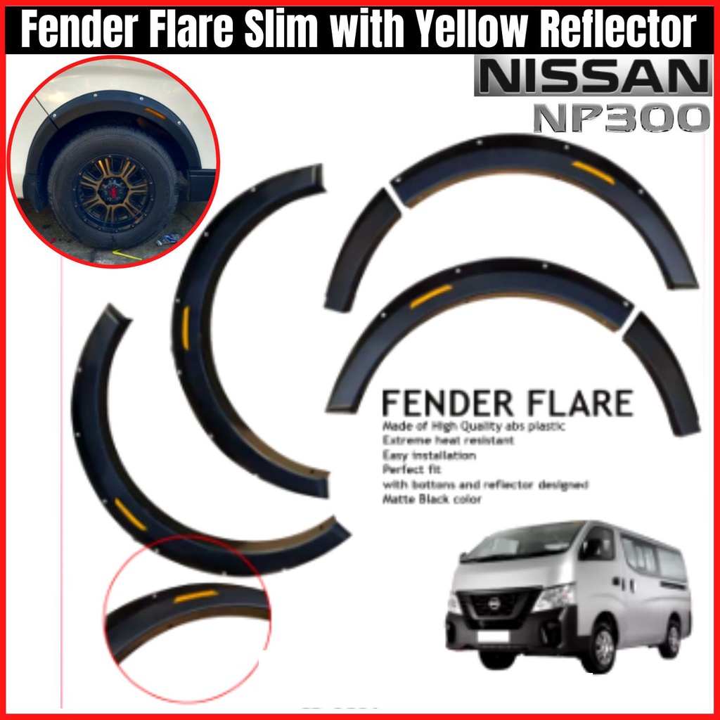 Nissan Urvan NV350 2015-2022 Fender Flare Slim with Yellow Reflector ...