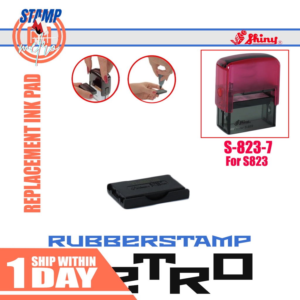 S-823-7 Replacement pad for Shiny Self-inking Stamp [S823] | Shopee ...