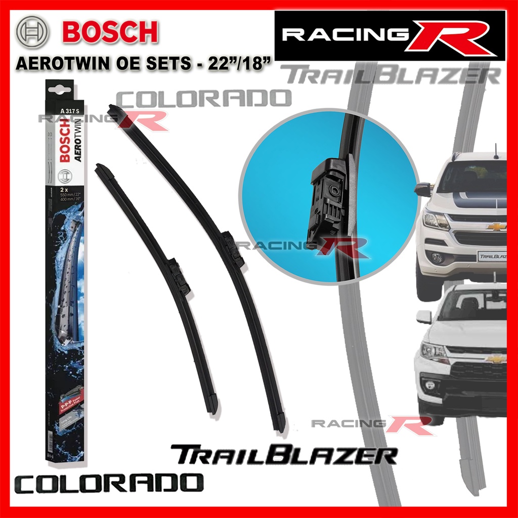 Chevrolet Trailblazer 2012 to 2019 and Colorado 2019 - UP (22/18) Bosch Aerotwin OE Sets Wiper ...